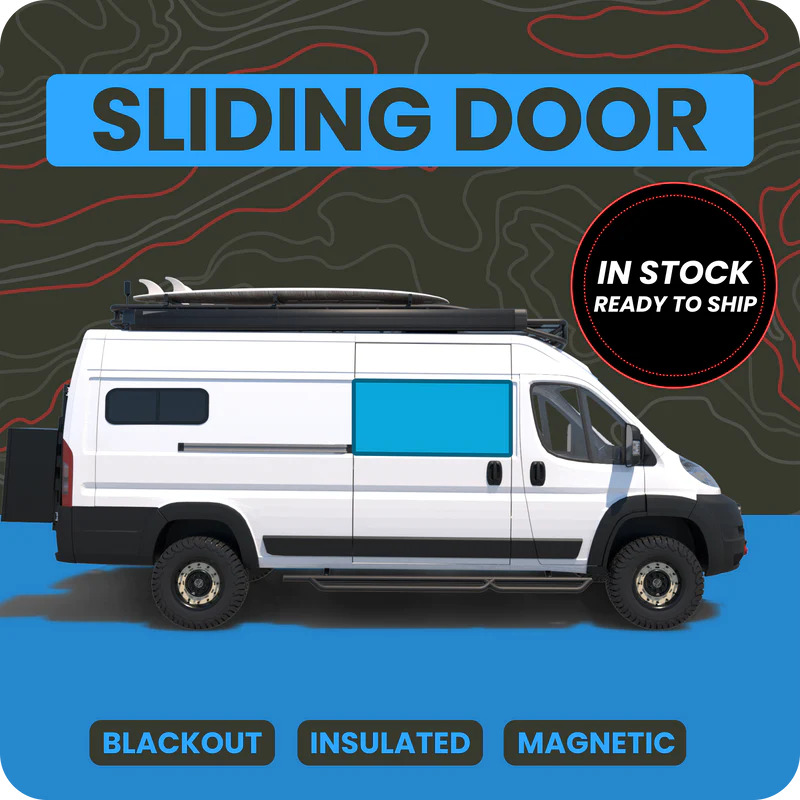 Wanderful - Promaster Sliding Door Window Cover – Curious Campervans