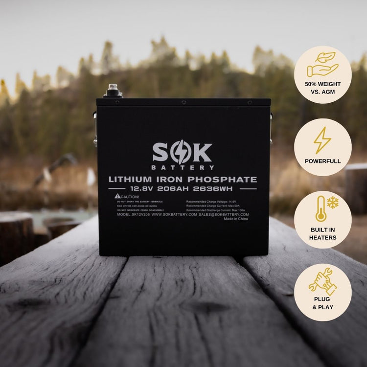 SOK 280Ah | 12V - Heated LiFePO4 Lithium Battery – Curious Campervans