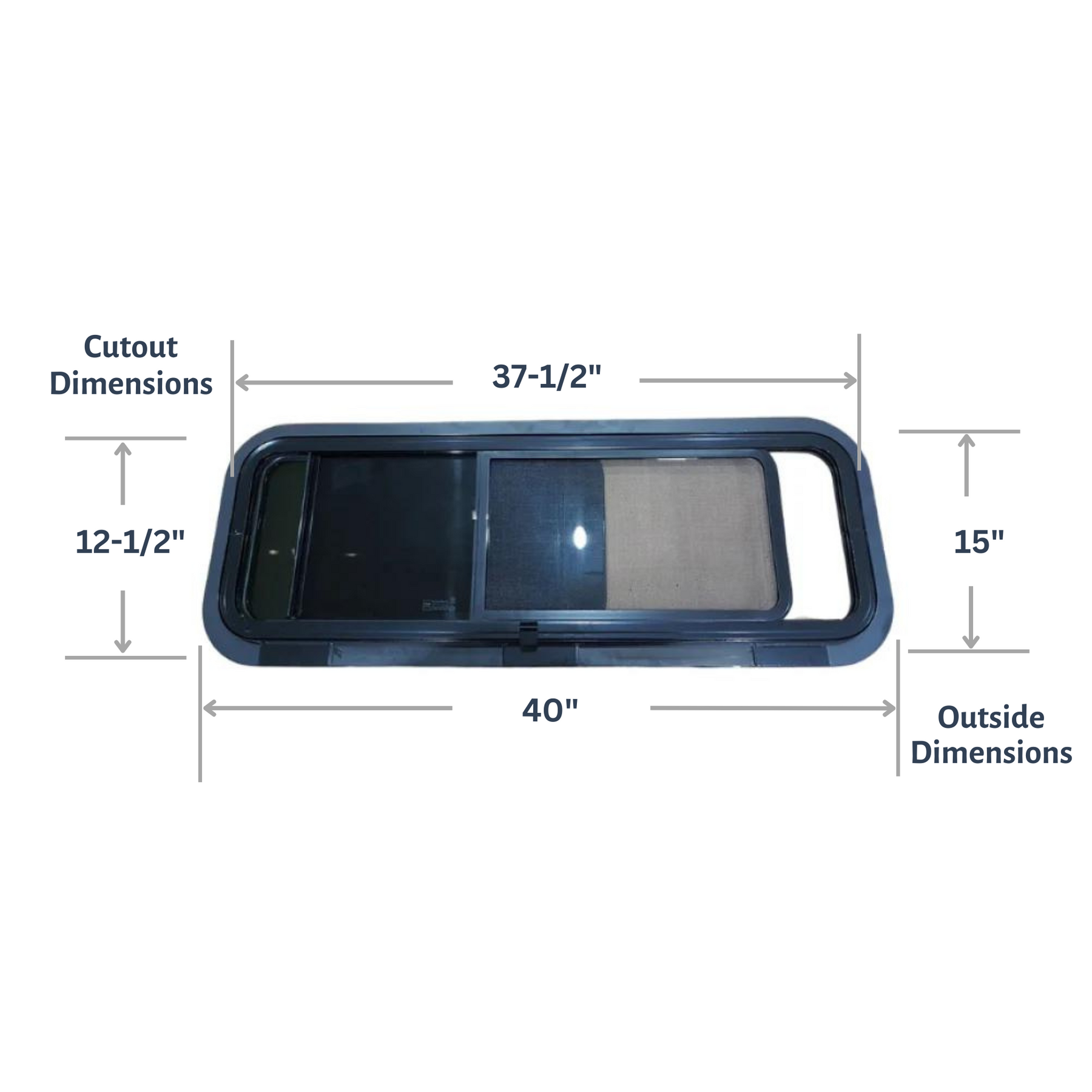 Universal Sliding Bunk Window Left - 4015-L – Curious Campervans