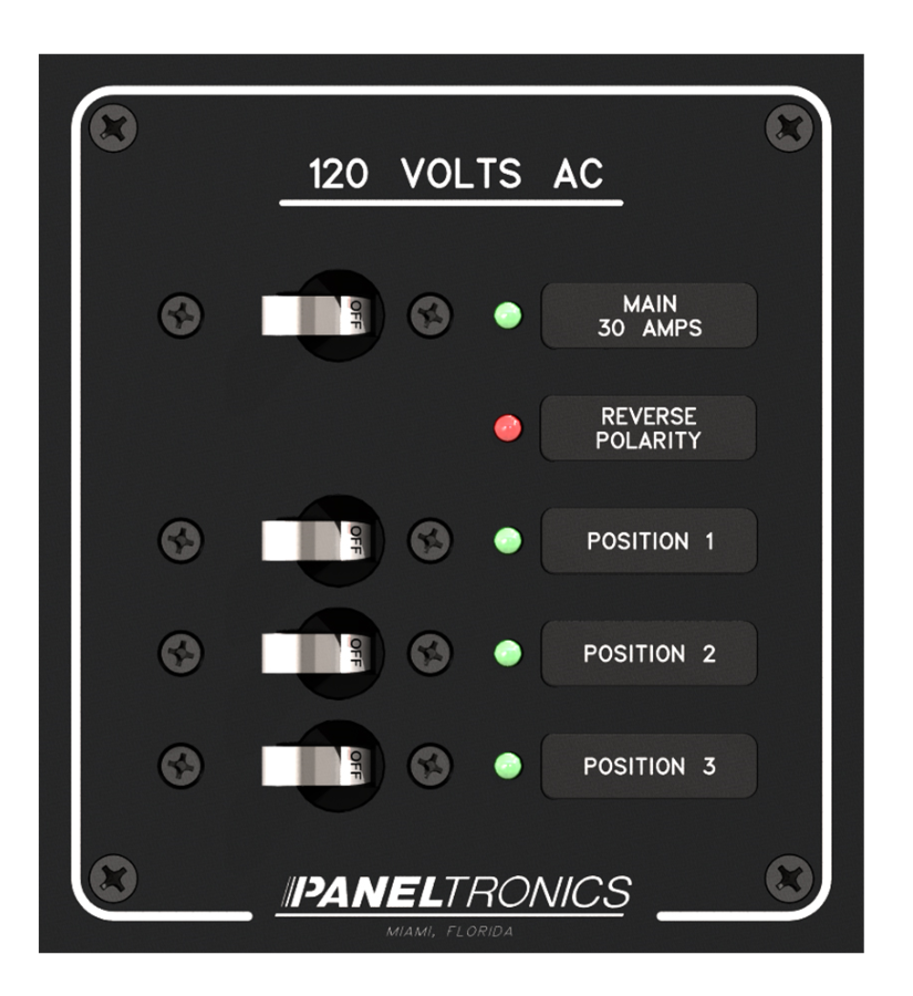 Paneltronics 3 Position AC Panel – Curious Campervans