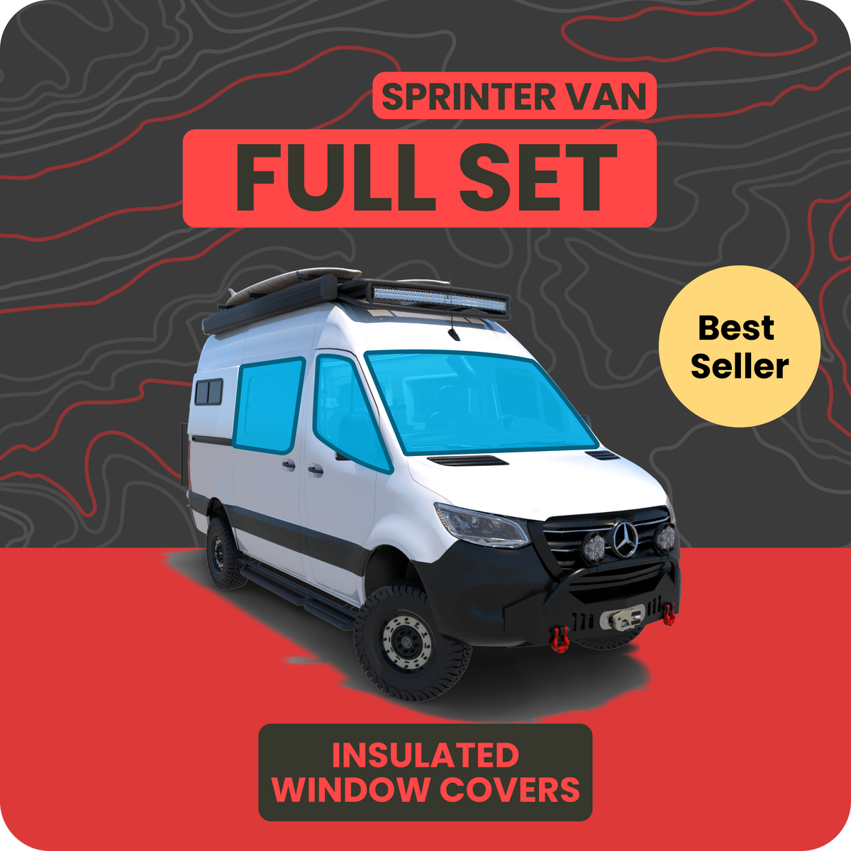 Wanderful - Sprinter Full 8-Piece Window Cover Set – Curious Campervans