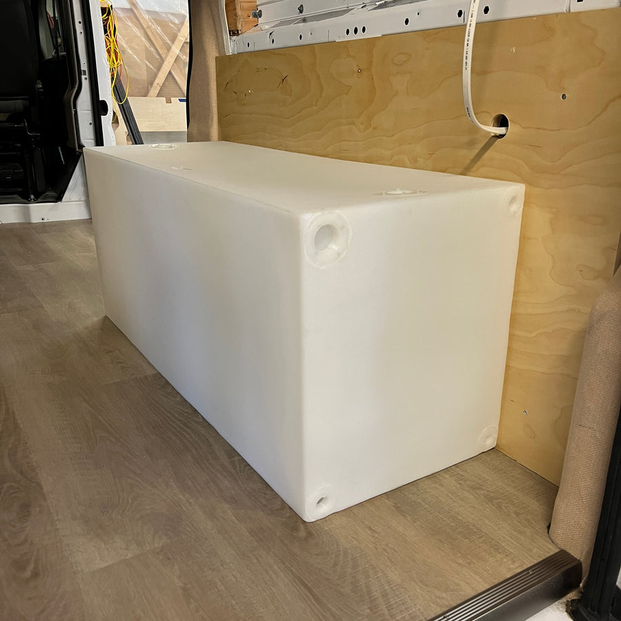 Promaster Wheel Well Water Tank (32 Gallon) – Curious Campervans