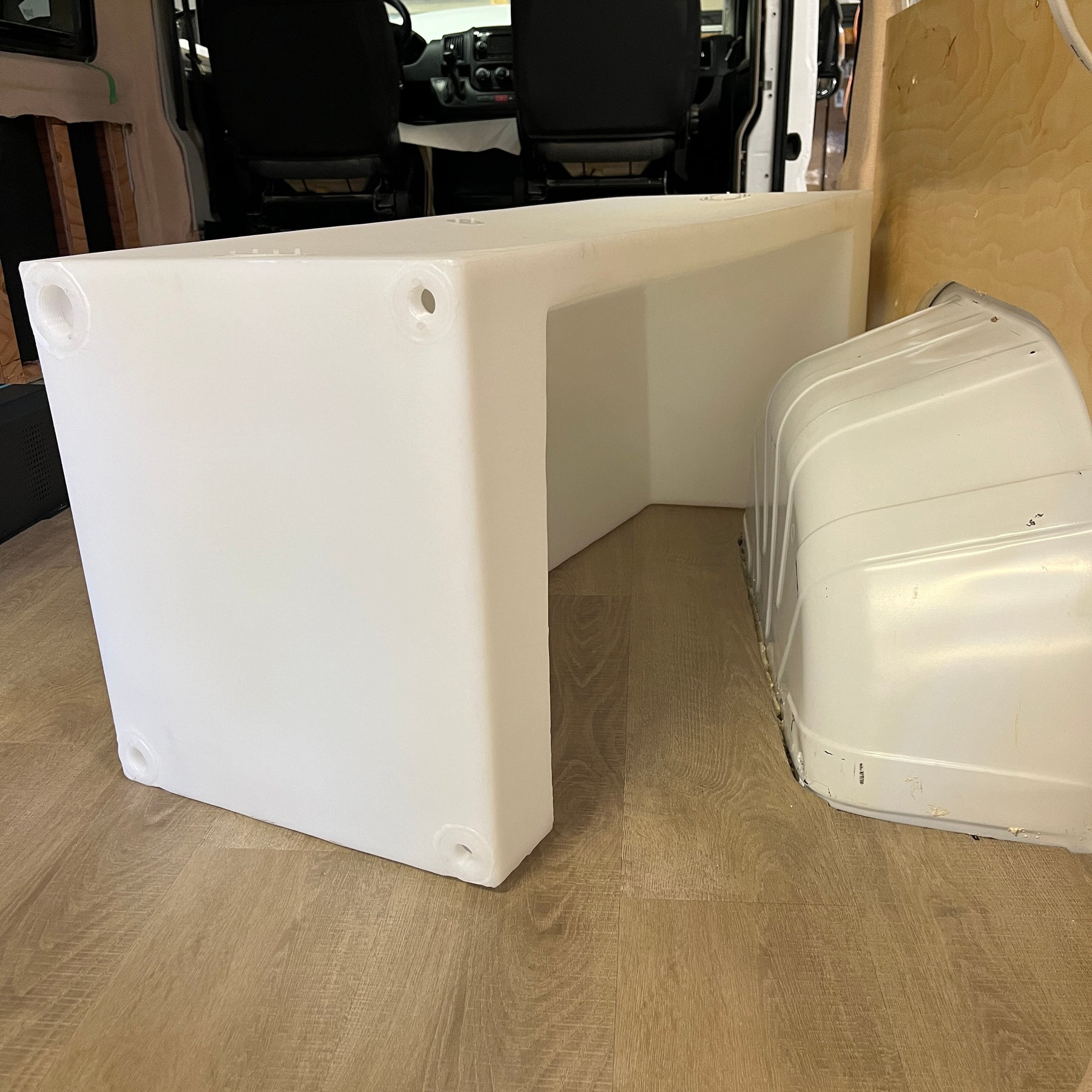 Promaster Wheel Well Water Tank (32 Gallon) – Curious Campervans