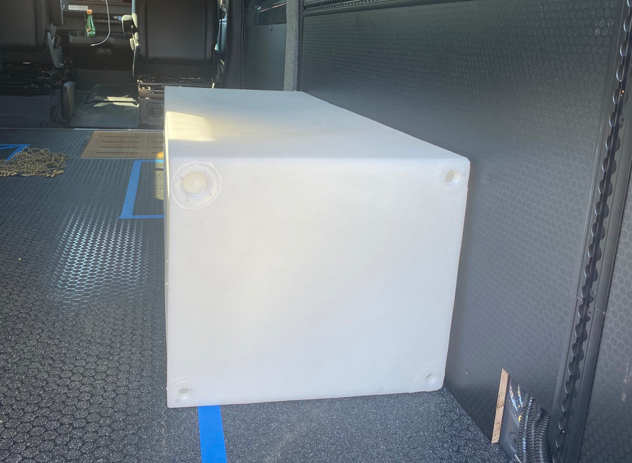 Sprinter Dually Wheel Well Water Tank (32 Gallon) – Curious Campervans