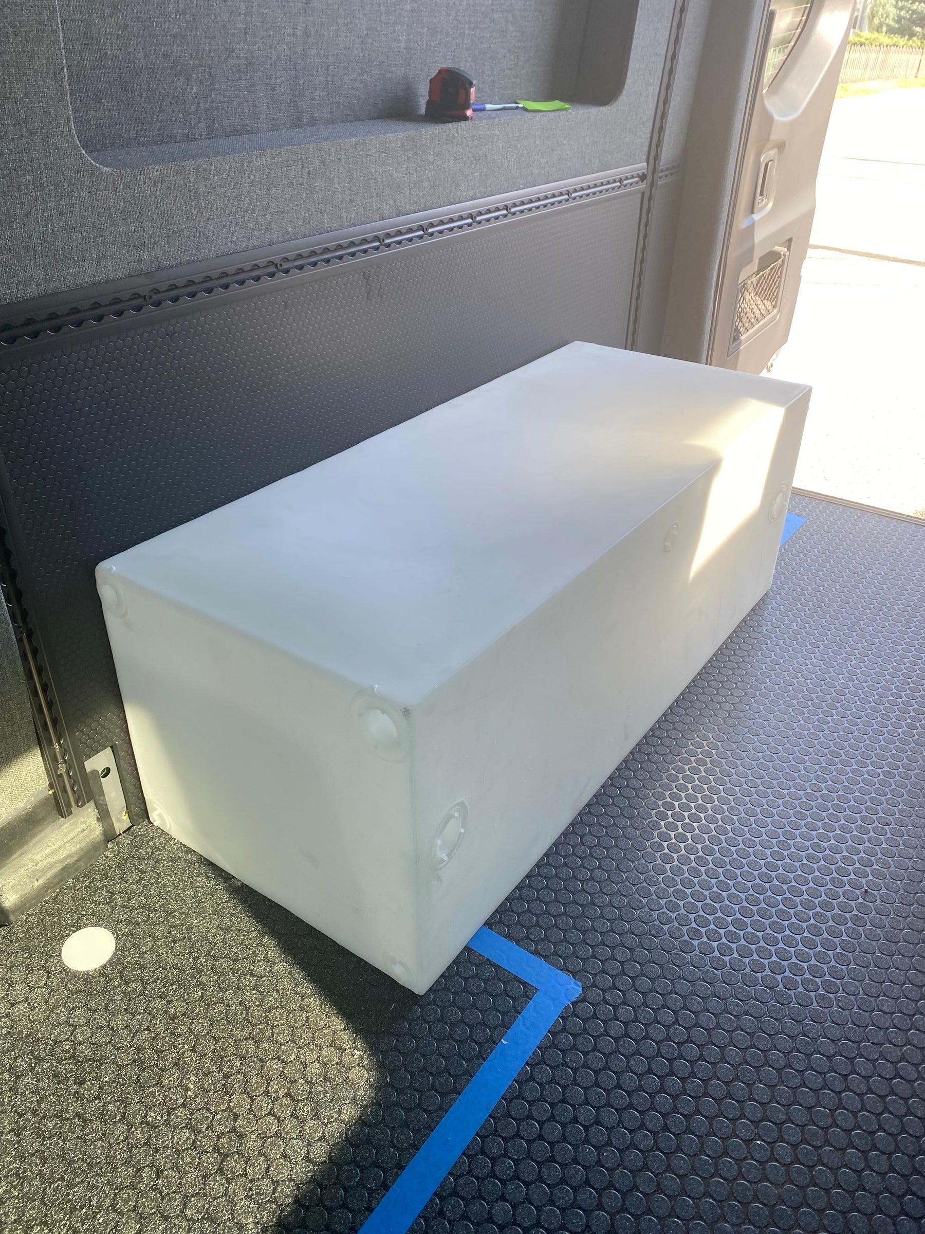 Sprinter Dually Wheel Well Water Tank (32 Gallon) – Curious Campervans