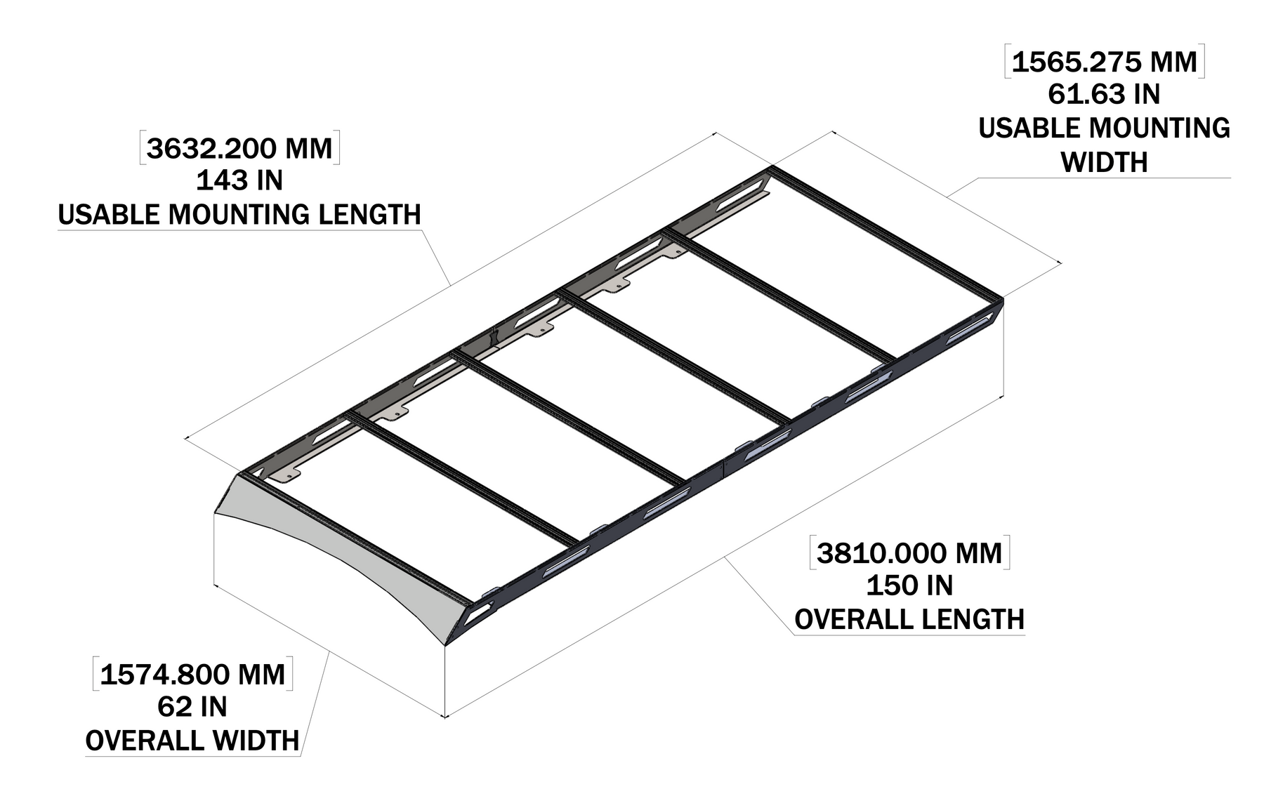 Ford Transit 148" EXT High-Roof Rack by Curious Campervans
